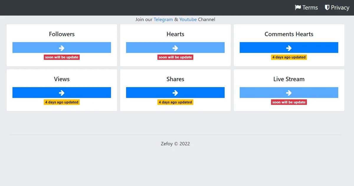 Zefoy - Get Free Hearts, Fans, Followers, Likes, Views, Shares And ...