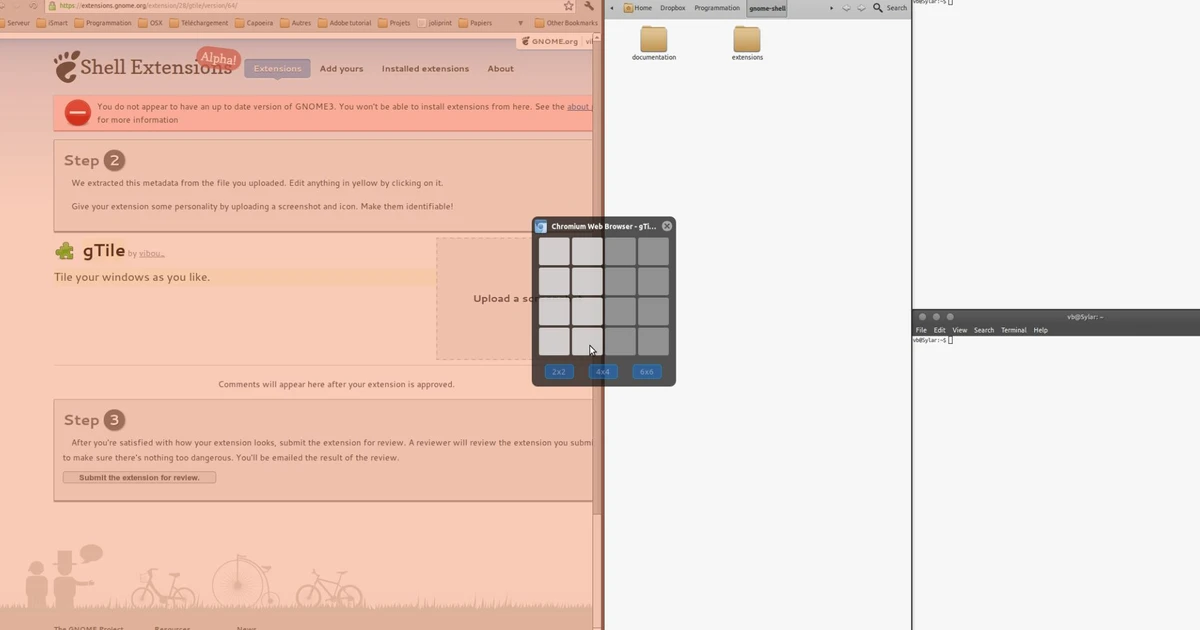 GTile - Guide To Gnome Shell's Best Tiling Extension
