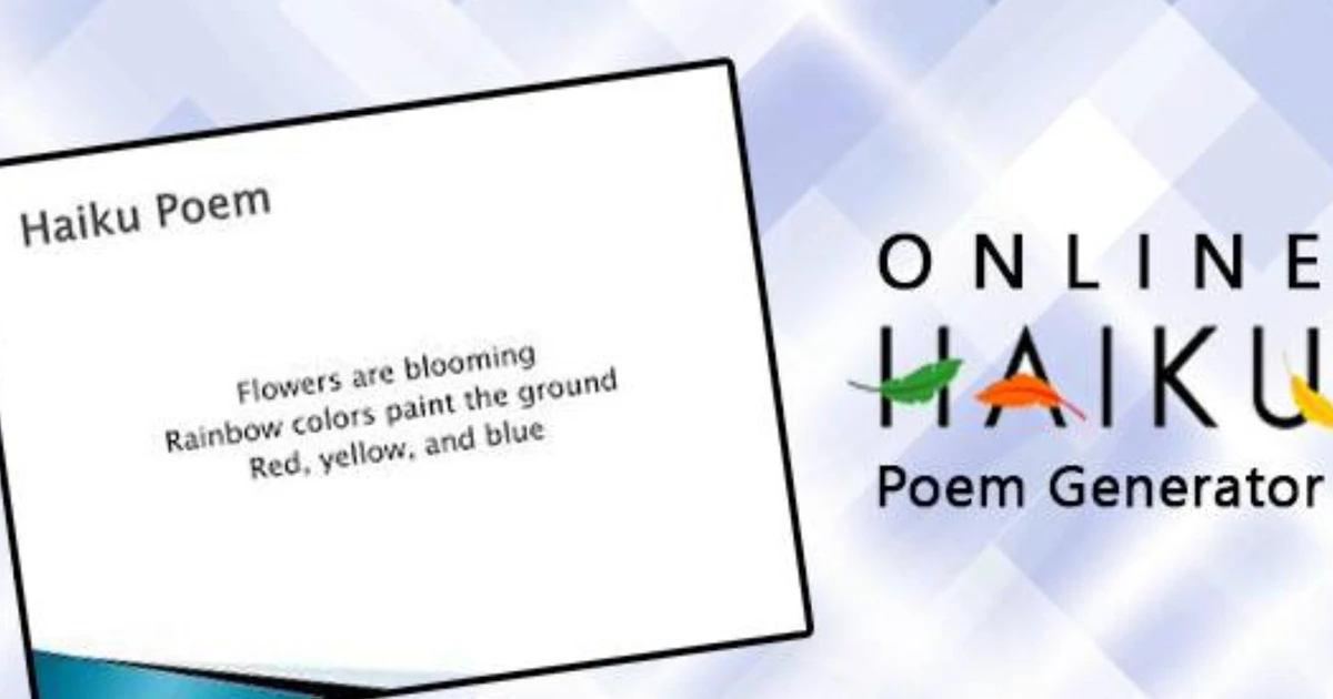 Haiku Poem Generator - A Tool That Generates Haiku Poems Based On ...