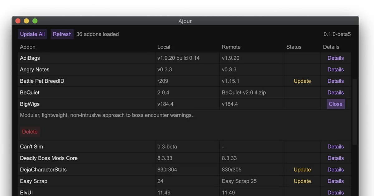 Ajour Wow - Simplifying World Of Warcraft Addon Management