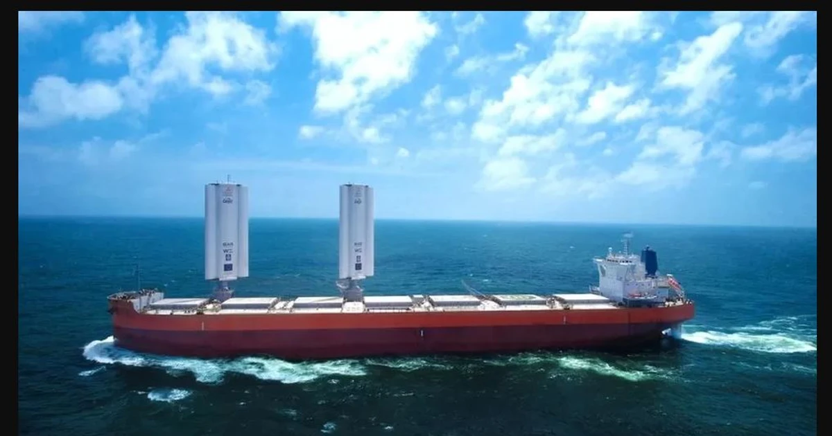 First Ever Cargo Ship Powered By Wind Begins Its Journey