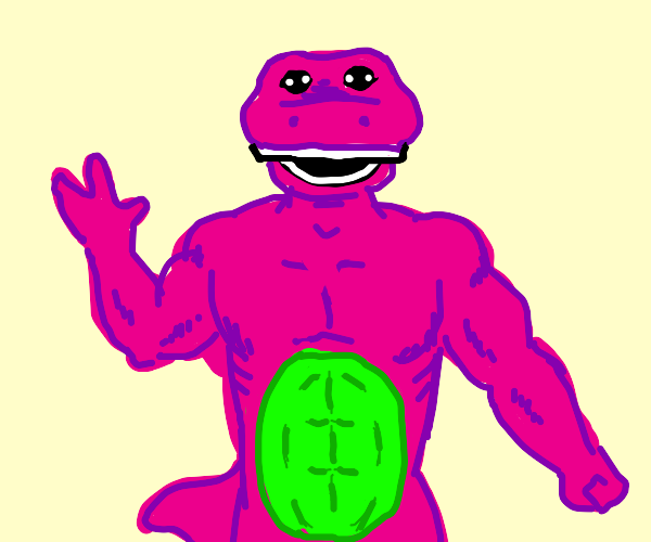 The Buff Barney Meme - How A Friendly Dinosaur Become A Bodybuilding Icon