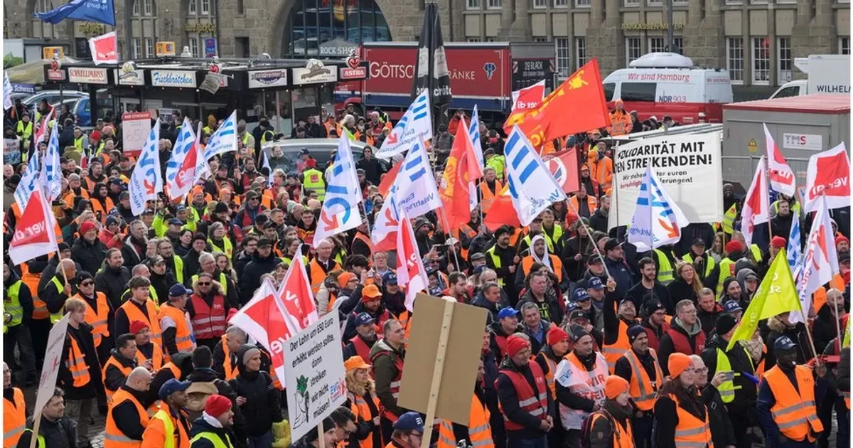 Germany Hit By "Mega Strike" As Public Transport Workers Demand Pay Rise
