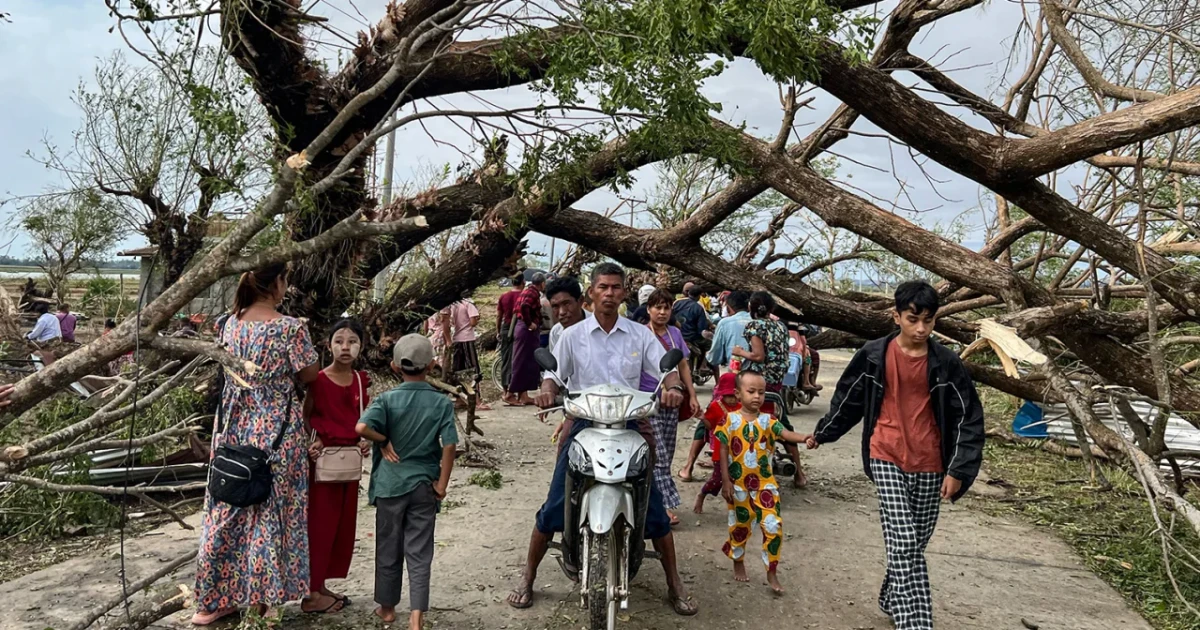 One Of The Strongest Cyclones Hits Myanmar's Coastline