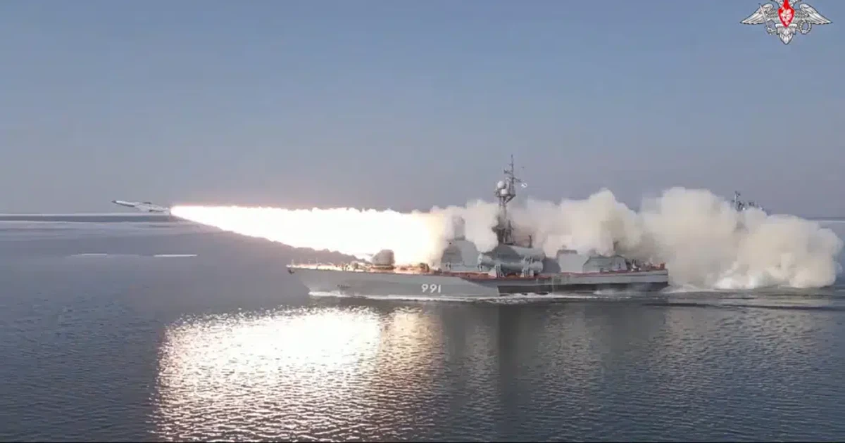 Russia Test-Fires Supersonic Missiles At Mock Target In Sea Of Japan