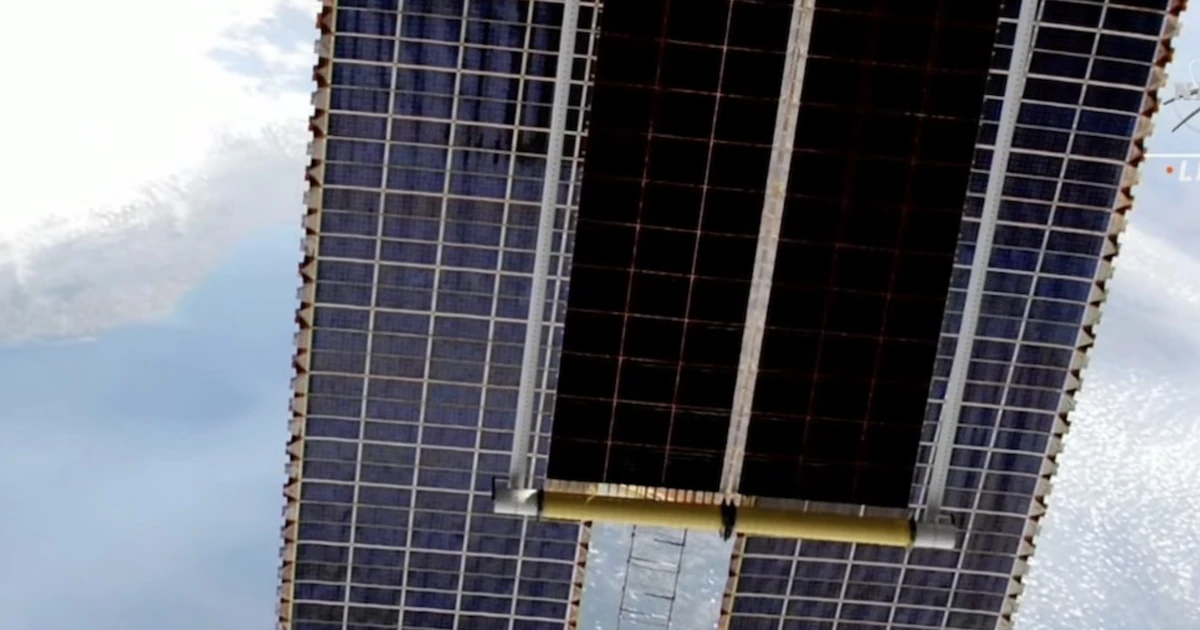 Astronauts Install New Roll-out Solar Array Outside International Space ...